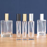 China Personal Care Square Perfume Spray Bottle Atomizer 100ml Transparent Glass for sale