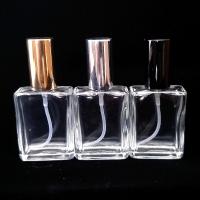 China Flat Square Glass Perfume Spray Bottle 15ml Empty Recyclable Filling for sale