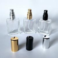 China Flat Square Glass Perfume Spray Bottle 15ml Empty Recyclable Filling for sale