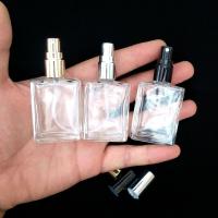 China Flat Square Glass Perfume Spray Bottle 15ml Empty Recyclable Filling for sale