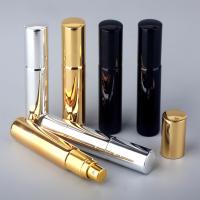 China 10ml UV Coated Perfume Spray Bottle Bright Gold Silver Black Portable for sale