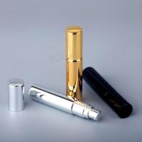 China 10ml UV Coated Perfume Spray Bottle Bright Gold Silver Black Portable for sale