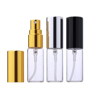 China Mini Fine Mist 5ml Perfume Aliquot Bottle Pure Dew Spray Glass Press for sale