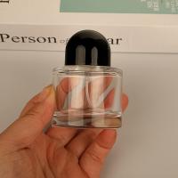China Clear 50ml Perfume Spray Bottle Glass Portable Press Refillable for sale
