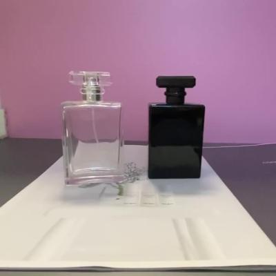 China 100ML Acrylic Perfume Spray Bottle Press Type Cosmetics Glass for sale