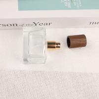 China Portable 30ml Perfume Sub Bottle Glass Spray Walnut Beech Cover for sale