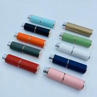 China Refillable 8ml Perfume Spray Bottle Glass Rotating Leather for sale
