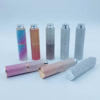 China Refillable 8ml Perfume Spray Bottle Glass Rotating Leather for sale