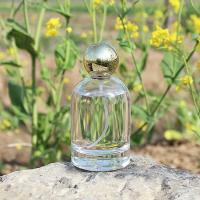 China Transparent Perfume Glass Spray Bottle 30ML 50ML 100ML Empty With Ball Cap for sale
