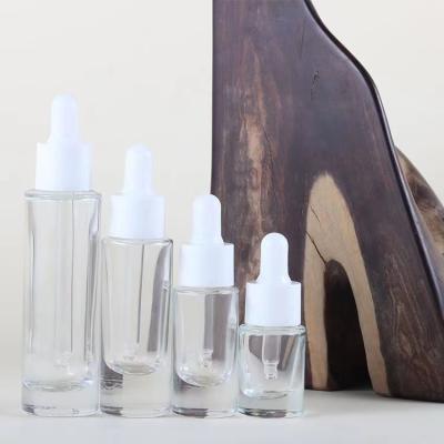 China SGS Slender Essence Solution Glass Bottle 5ml 10ml 30ml Transparent for sale