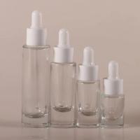 China SGS Slender Essence Solution Glass Bottle 5ml 10ml 30ml Transparent for sale