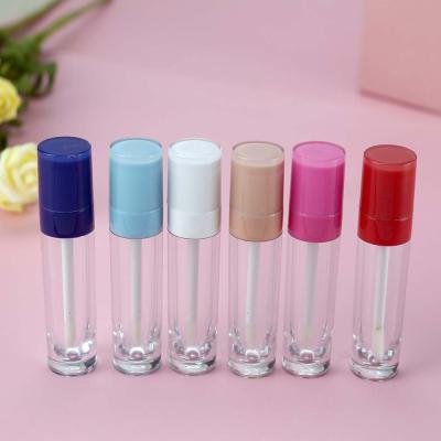 China 6ml Empty Lip Gloss Tube Transparent White Lipgloss Plastic for sale