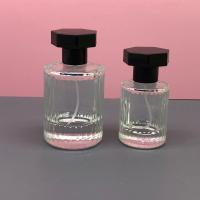 China 30ML Perfume Spray Bottle Atomizer 50ml Hexagonal Round Cap Vertical Stripe for sale