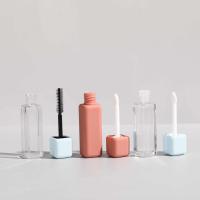 China Custom Empty Lip Gloss Containers Tube With Big Brush White 76*20mm for sale