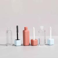 China Custom Empty Lip Gloss Containers Tube With Big Brush White 76*20mm for sale