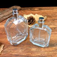 China MSDS Refillable Perfume Spray Bottle 50ml 100ml Glass Sub Flat Round for sale