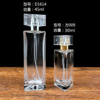 China Triangular Spot Perfume Glass Spray Bottle 30ml Transparent Empty 50ml for sale