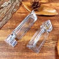 China Triangular Spot Perfume Glass Spray Bottle 30ml Transparent Empty 50ml for sale