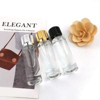 China Glass 30ml Perfume Spray Empty Bottle Refillable Rectangle Clear for sale