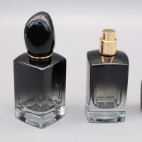 China 50ML Perfume Gradually Black Spray Bottle Square Shape Rectangle for sale