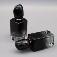 China 50ML Perfume Gradually Black Spray Bottle Square Shape Rectangle for sale