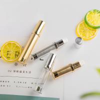 China Recycable Gold Airless Cosmetics Lotion Pump Bottle 5ml 10ml 20ml for sale