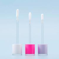 China 5ml Clear Empty Lip Gloss Tube Pink White Custom Logo with applicator for sale