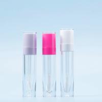 China 5ml Clear Empty Lip Gloss Tube Pink White Custom Logo with applicator for sale