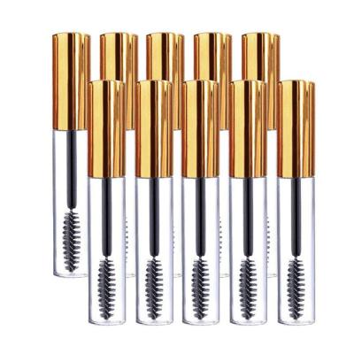 China OEM  Liquid Eyeliner Tube empty Round Rose Gold Clear Eyeliner Tube with brush for sale
