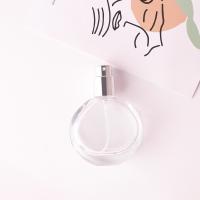 China OEM 50ml 20 ml Perfume Spray Bottle  portable perfume bottle flat round glass for sale