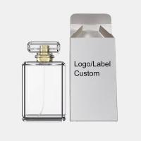 China custom luxury perfume spray bottle 30 ml 50 ml rectangle square empty glass perfume bottle for sale