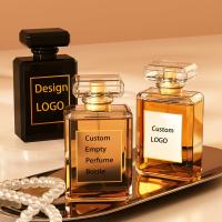 China custom luxury perfume spray bottle 30 ml 50 ml rectangle square empty glass perfume bottle for sale
