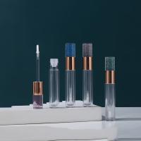 China 6.5ml PETG Clear Empty Lip Gloss Tubes With Wand Hot Stamping for sale