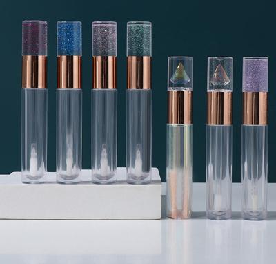 China 6.5ml PETG Clear Empty Lip Gloss Tubes With Wand Hot Stamping for sale