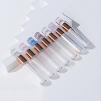 China 6.5ml PETG Clear Empty Lip Gloss Tubes With Wand Hot Stamping for sale