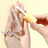 China 6ml Transparent Empty Lip Gloss Tube Lip 10PCS With Big Wand for sale