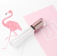 China DIY Logo 5ml Rose Gold Lip Gloss Brush Tubes Empty Bottle High Pigment for sale