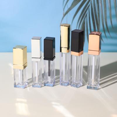 China SGS Disc Cap PETG Empty 10ml Lip Gloss Containers With Brush for sale