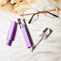 China Wholesale Square Purple OEM Empty Lip Gloss Tube With Brush Paint Spraying for sale