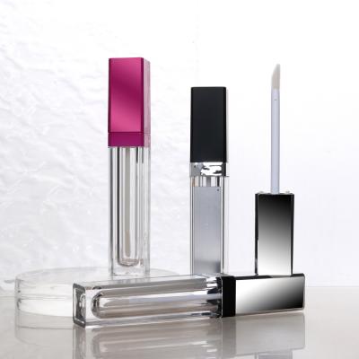 China Frosted Clear Wand Empty Lip Gloss Tubes With Mirror 5g 10g 15g for sale