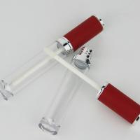 China OEM Red Cap 10ml Square Lip Gloss Tubes Bulk With Brush Tip for sale
