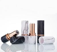 China Cylinder Matte Marble Square Empty Lipstick Tubes DIY 4-5g for sale
