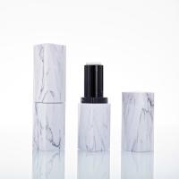 China Cylinder Matte Marble Square Empty Lipstick Tubes DIY 4-5g for sale