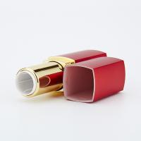 China Red Empty Lipstick Tube Square Tube Phnom Penh  telescopic rotating Lipstick Tube for sale