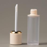 China Luxury 4ml empty Lip Gloss Tube Cream-coloured Frosted Colored Empty Container for sale