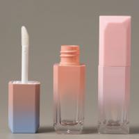 China Cylinder Black Pink Blue 5ml Empty Lip Gloss Tubes With Brush OEM for sale