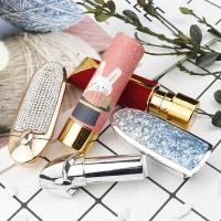 China Red Blue Round ABS Rhinestone Lipstick Tube Caliber 3ml-15ml for sale