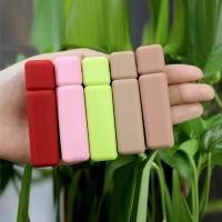 China Private Label 6ml Rubber Plastic Empty Lip Gloss Tubes Square 76*20mm for sale