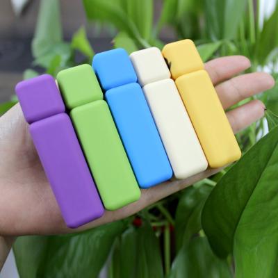 China Private Label 6ml Rubber Plastic Empty Lip Gloss Tubes Square 76*20mm for sale
