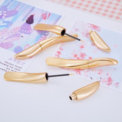 China Irregular 1ML Gold Liquid Eyeliner Tube Empty Eyelash Serum Bottles for sale